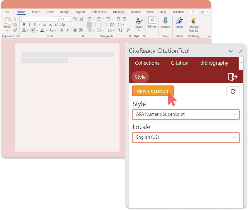 Select Standard Styles - CiteReady